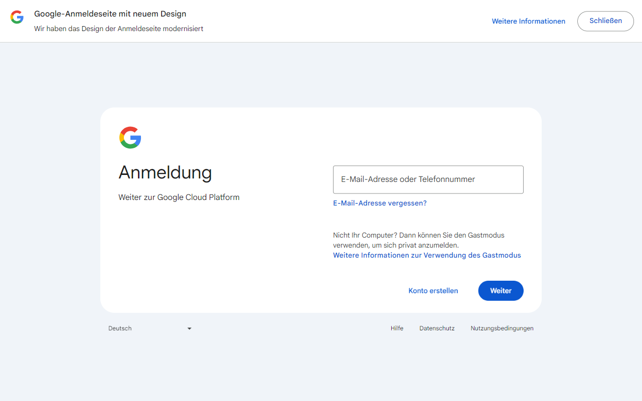 Maze-Design - Einen Google Maps API Key erstellen